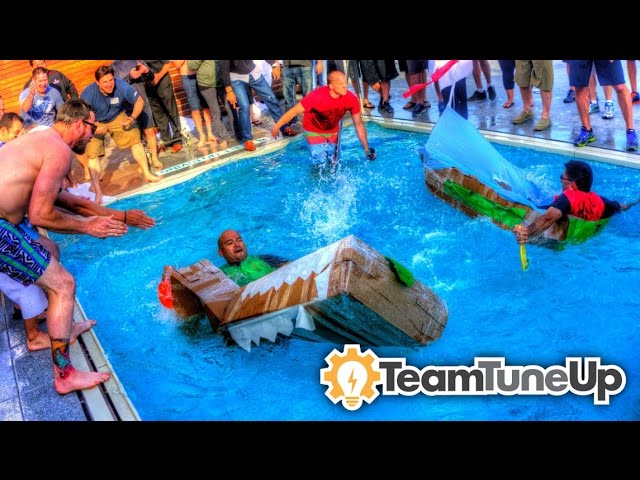 Cardboard Boat Build Team Building Event