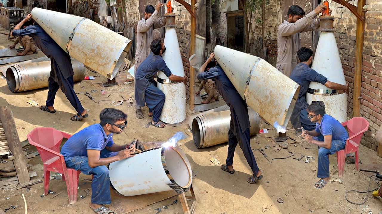 Manufacturing Process Of Cyclone Seprator Machine | Extremely Amazing ...