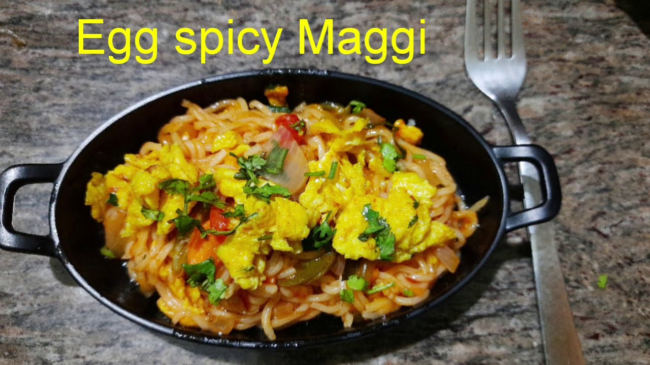 Spicy egg Maggi recipe - YouTube
