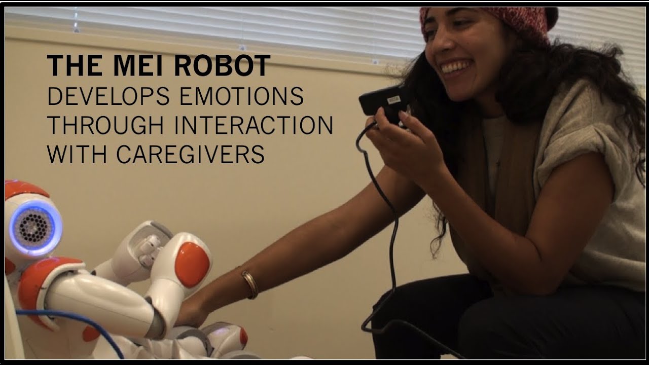 MEI Robot Develops Emotions through Interaction with Caregivers - YouTube
