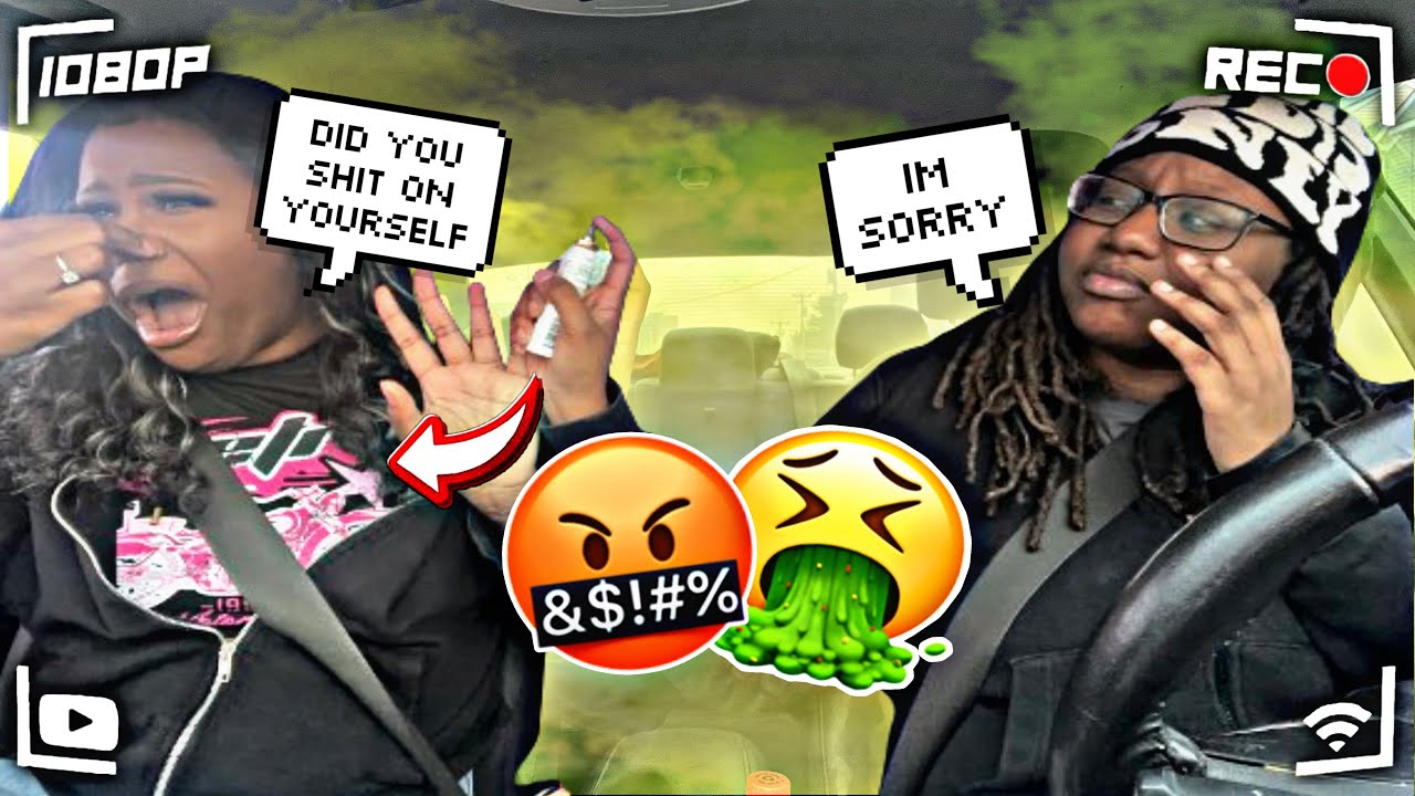 Spraying FART SPRAY in the car on my ANGRY GF to TEACH her a lesson🤮 ...