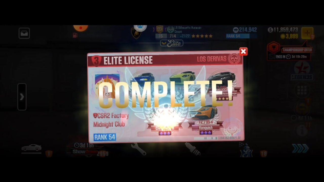 【CSR2】ELITE LICENSE 3 COMPLETE ! how to earn Elite License 3 in the ...