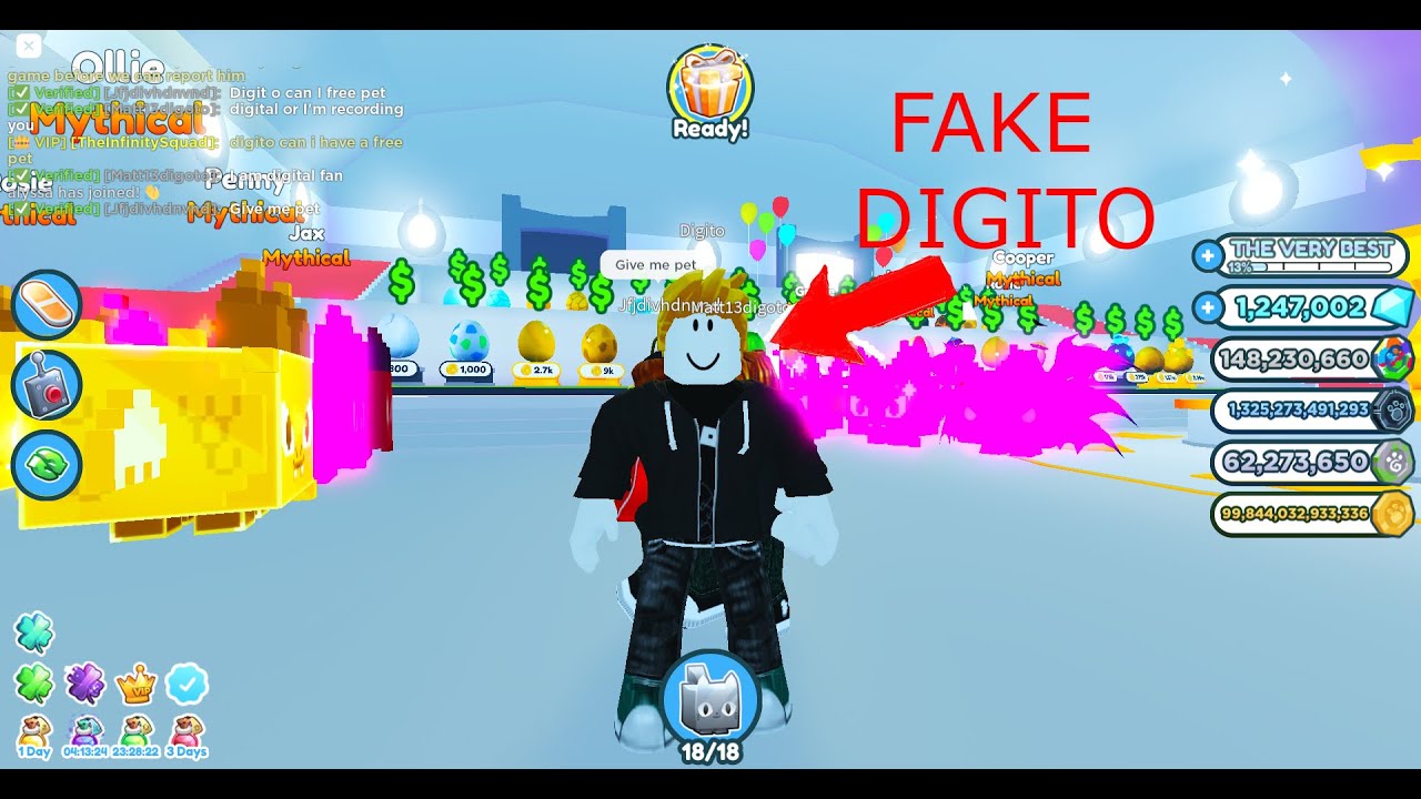 OMG! I MET A FAKE DIGITO IN PET SIMULATOR X! - YouTube