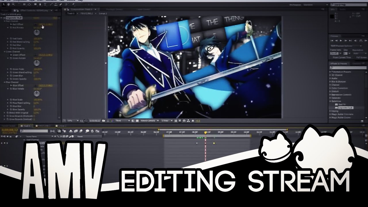 AMV Editing Stream [After Effects and K Gays] - YouTube