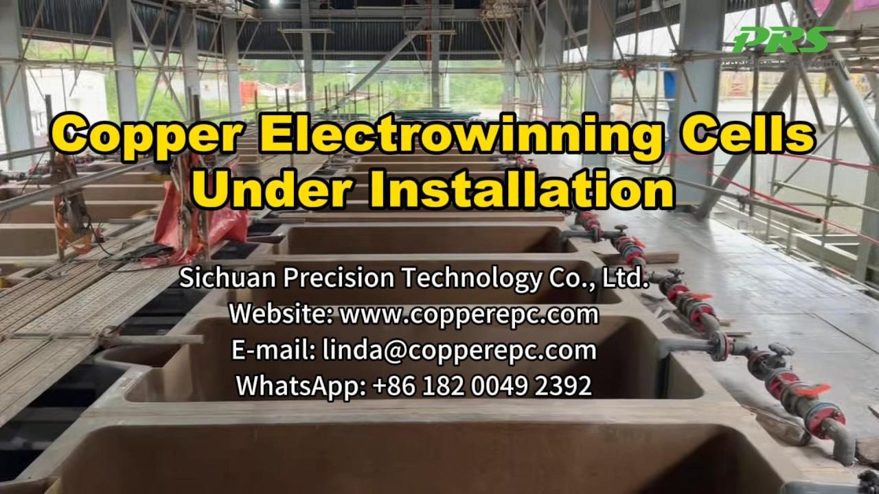 Copper Electrowinning Cells Under Installation - YouTube