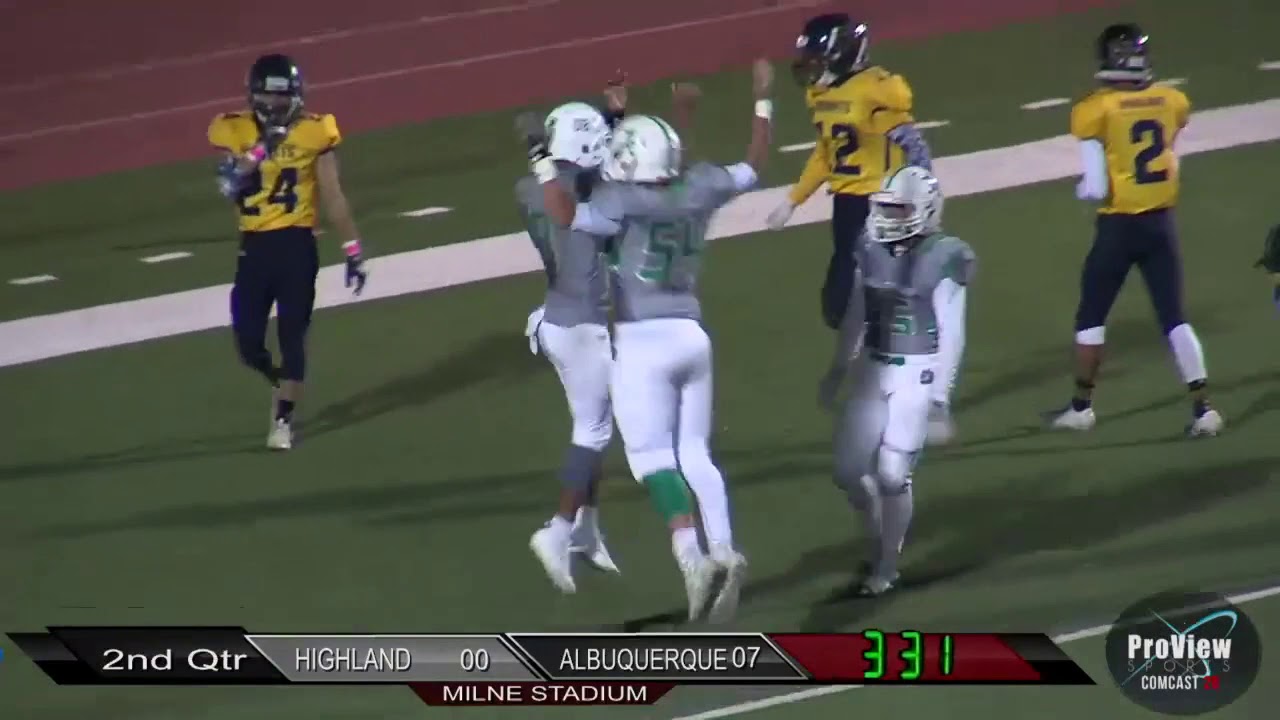 Football highlights Albuquerque vs Highland - YouTube