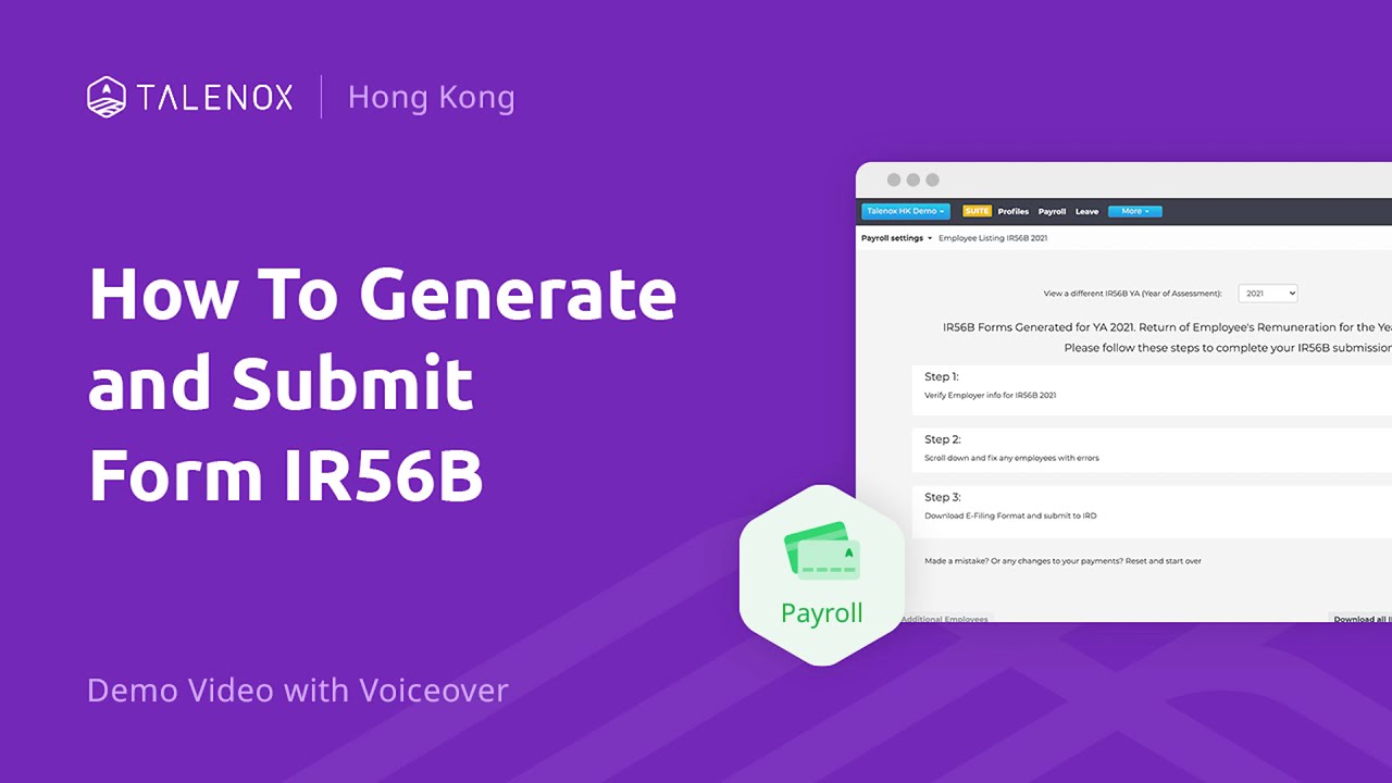 Form IR56B - Hong Kong Demo Video with Voiceover | Talenox - YouTube