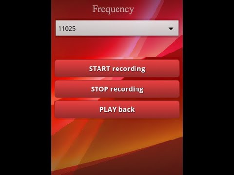 Android app: Sound recording with different frequencies (app & source ...