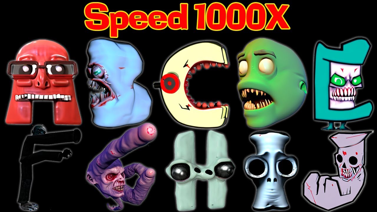 New Alphabet Lore But Everyone Zombie (Speed 1000X) - YouTube