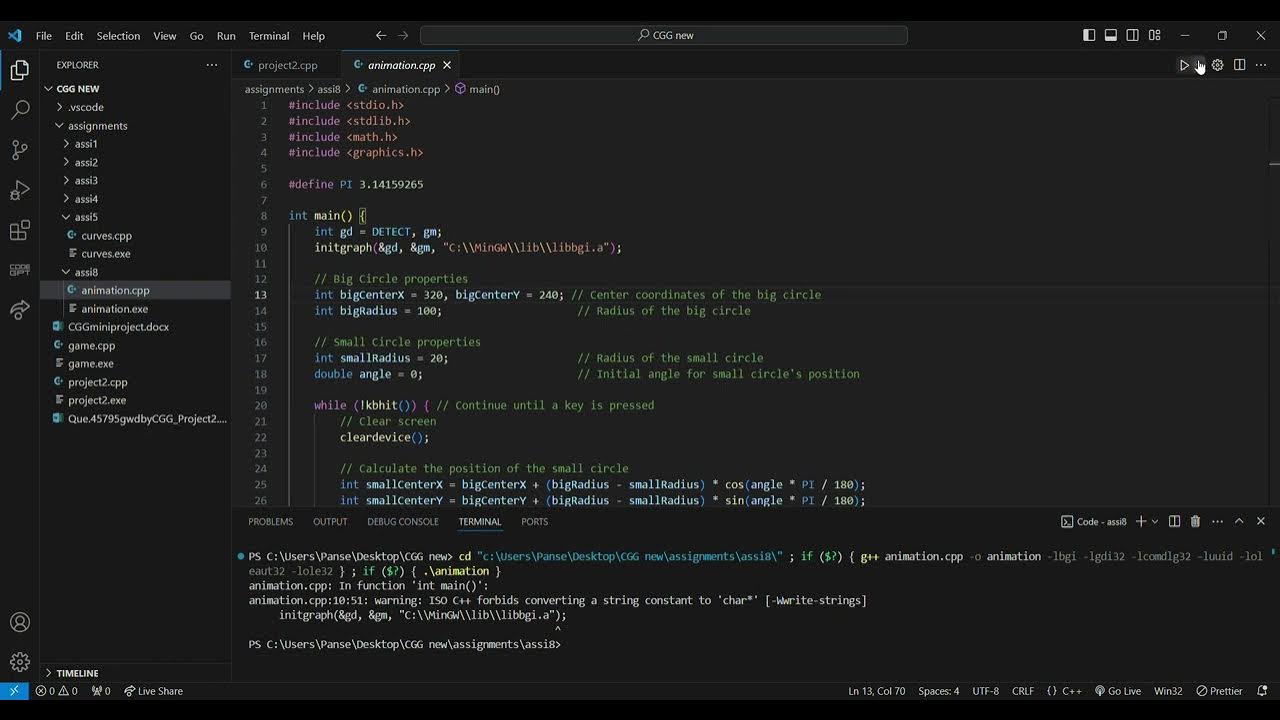 animation cpp CGG new Visual Studio Code 2024 04 25 12 28 43 - YouTube