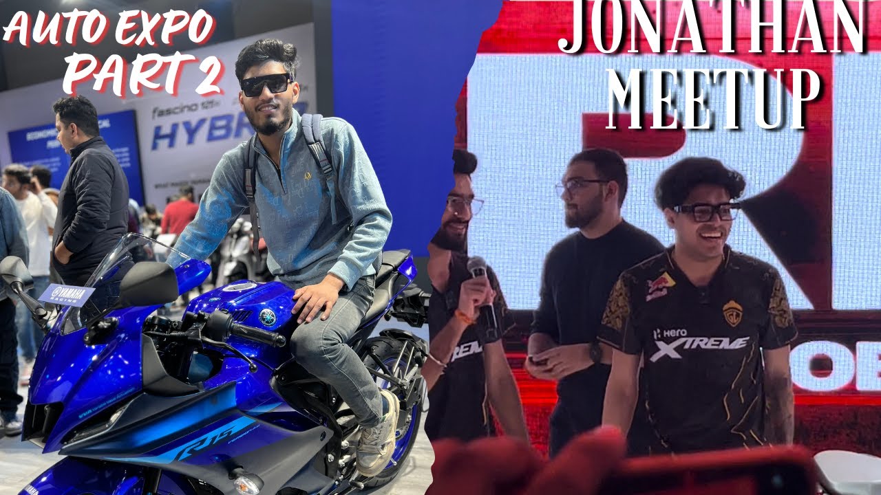I MEET JONATHAN AT AUTO EXPO 2025 | @JONATHANGAMINGYT | AUTO EXPO PART ...