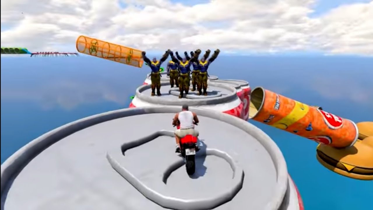 SHINCHAN AND FRANKLIN OR SPIDER-MAN KHARAB ROAD RAMP CHALLENGE GTA V # ...