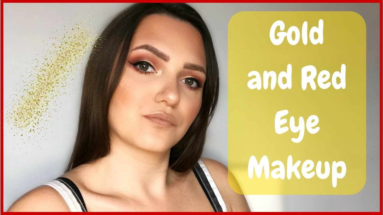 Red and Gold Glam Makeup Look Tutorial | Dora Makeup - YouTube
