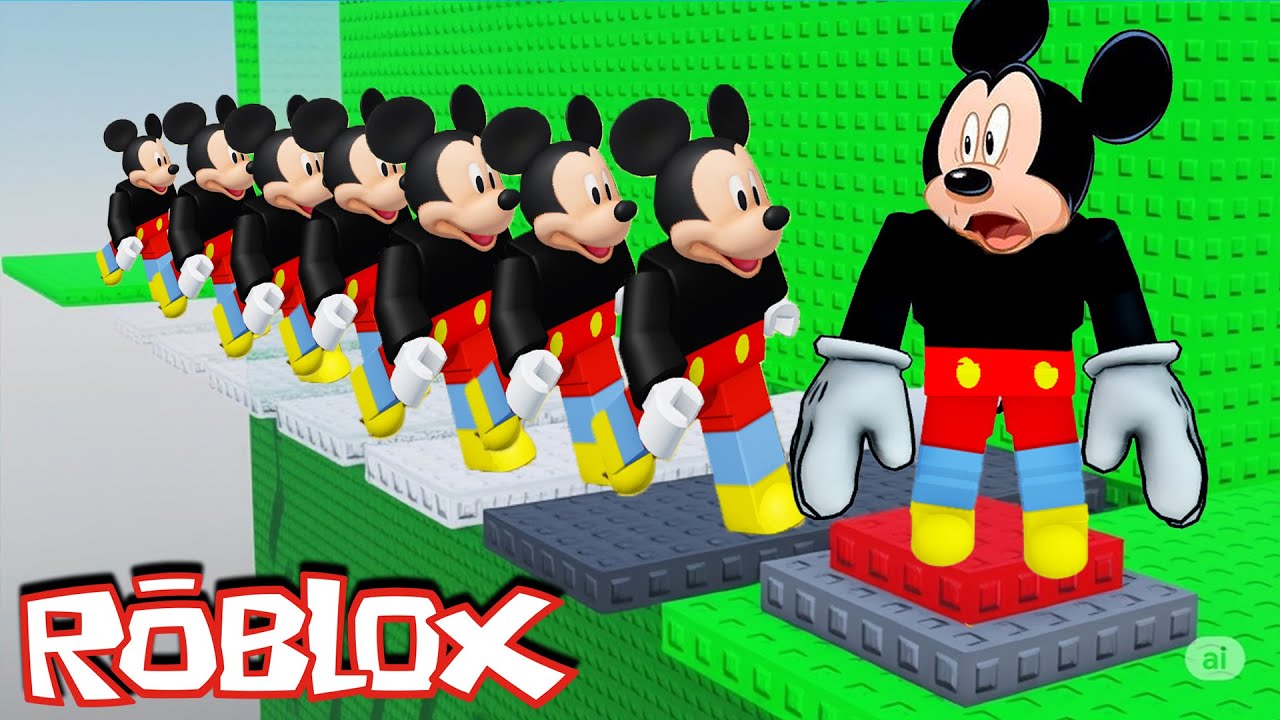 MICKEY MOUSE PLAY CLONE TOWER in ROBLOX.. - YouTube