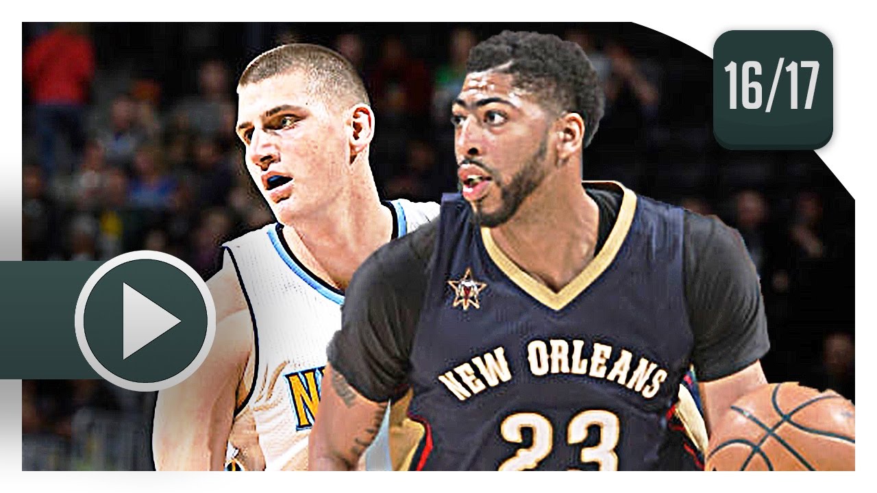 Nikola Jokic vs Anthony Davis BIG MEN Duel Highlights (2017.04.07 ...
