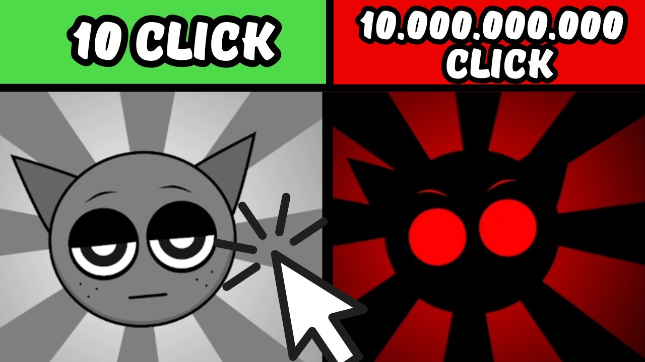 FUN CLICKER, but Sprunki GRAY - ALL ENDINGS - Sprunki Game - YouTube