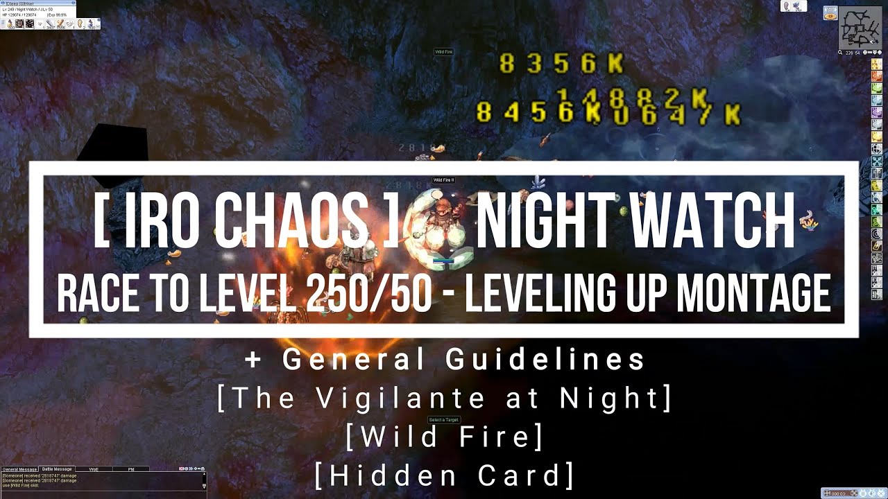 [iRO Chaos] Night Watch - Race to 250/50 - Leveling Up Montage ...