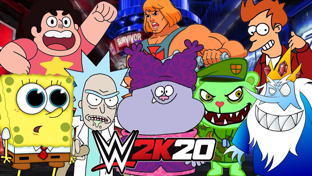 WWE 2K20 | CARTOON ELIMINATION MATCH - YouTube