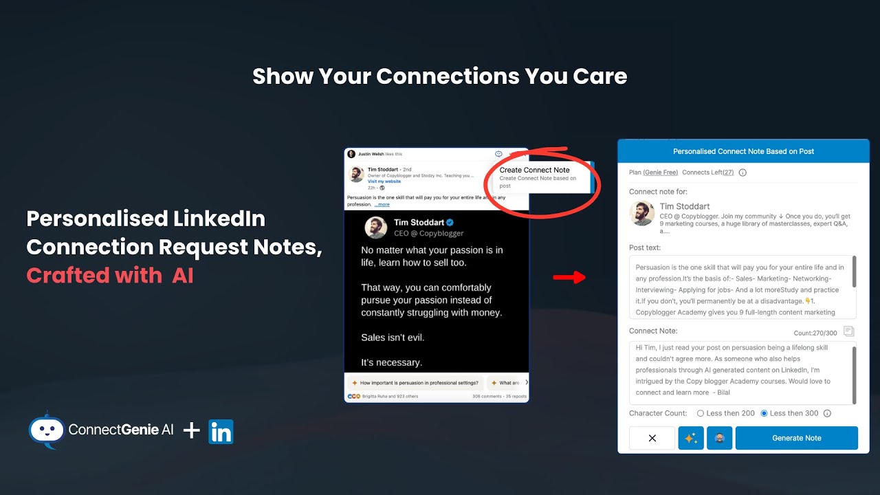 Personalised Connection Request Note for Linkedin with AI - Persona ...
