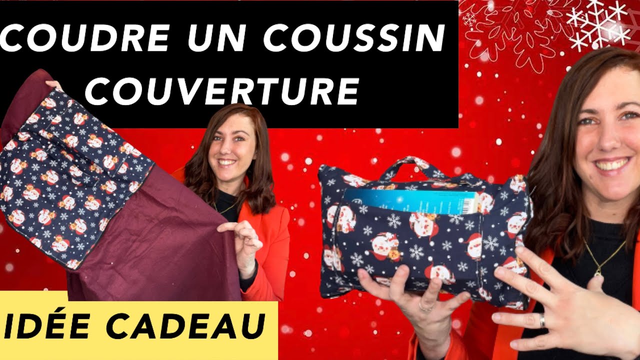 TUTO COUTURE - astuce couture comment coudre une couverture coussin de voyage #ideescadeaux noël ...