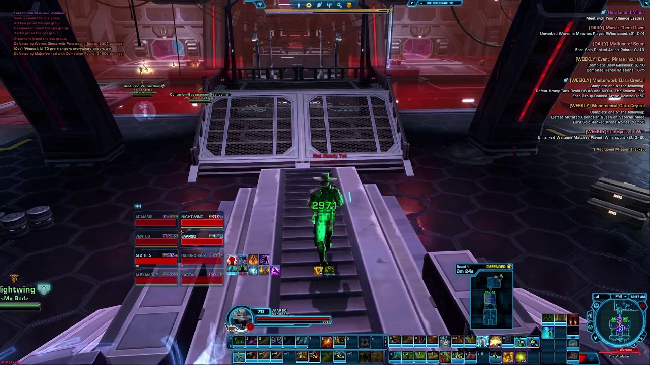 SWTOR PVP - Arsenal Merc - Void Star - Focus the healer - YouTube