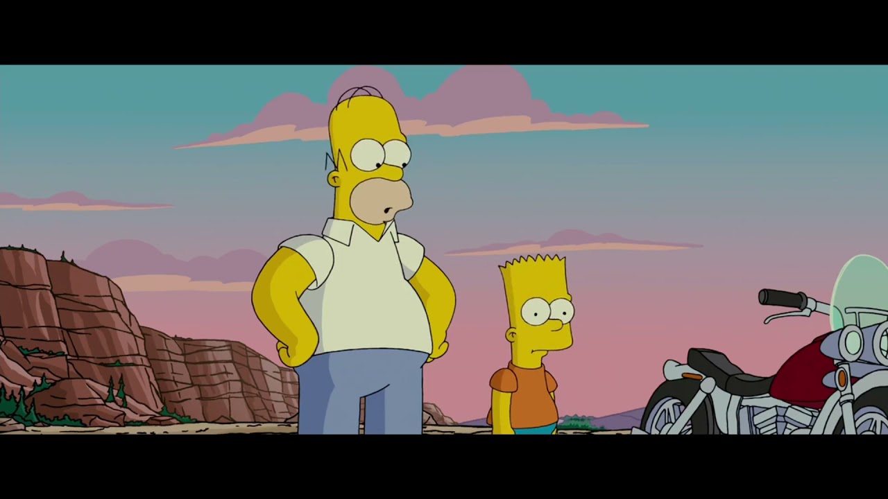 The Simpsons Movie (2007) Cliff Confrontation Scene/ Final Battle - YouTube