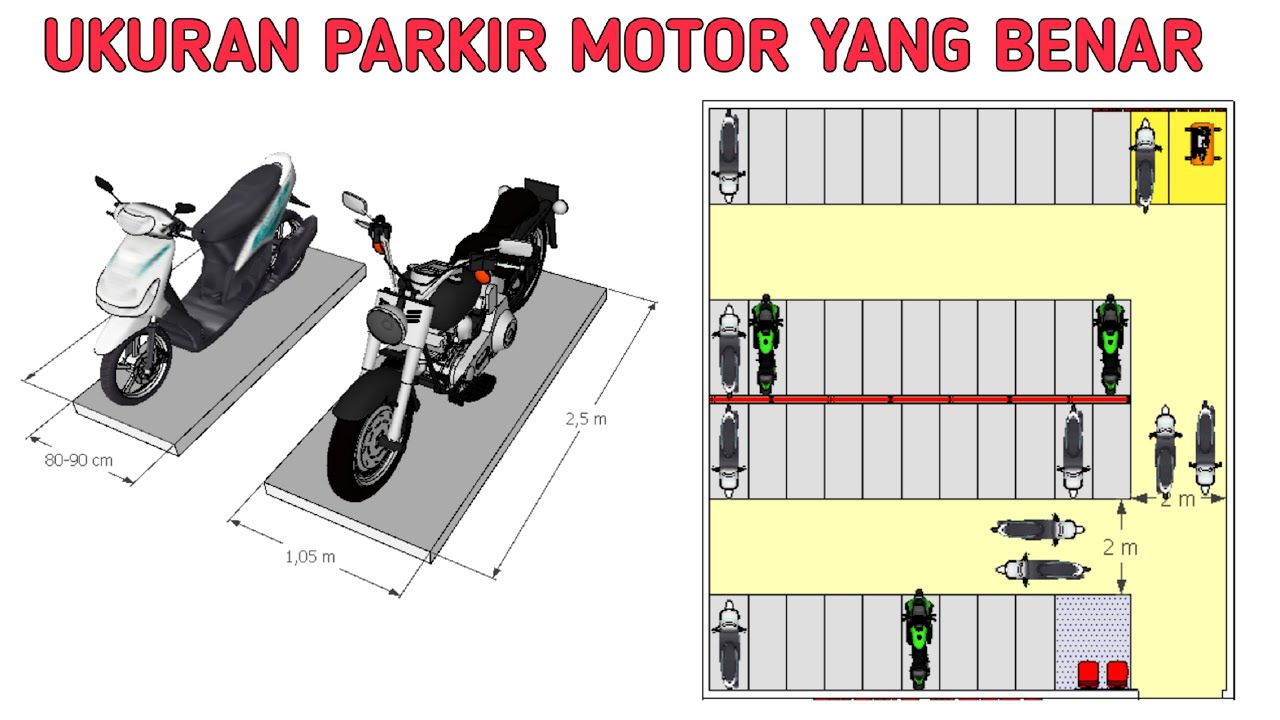 Ukuran Parkir Motor Standar Dan Motor Gede YouTube