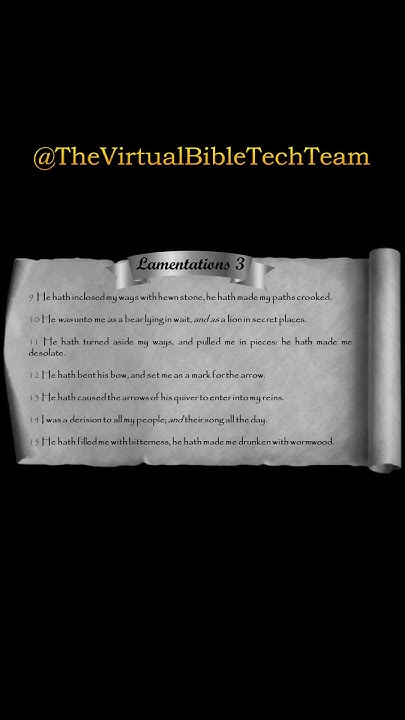 Lamentations 3a - Sunday Morning Bible Reading by Virtual Bible - YouTube