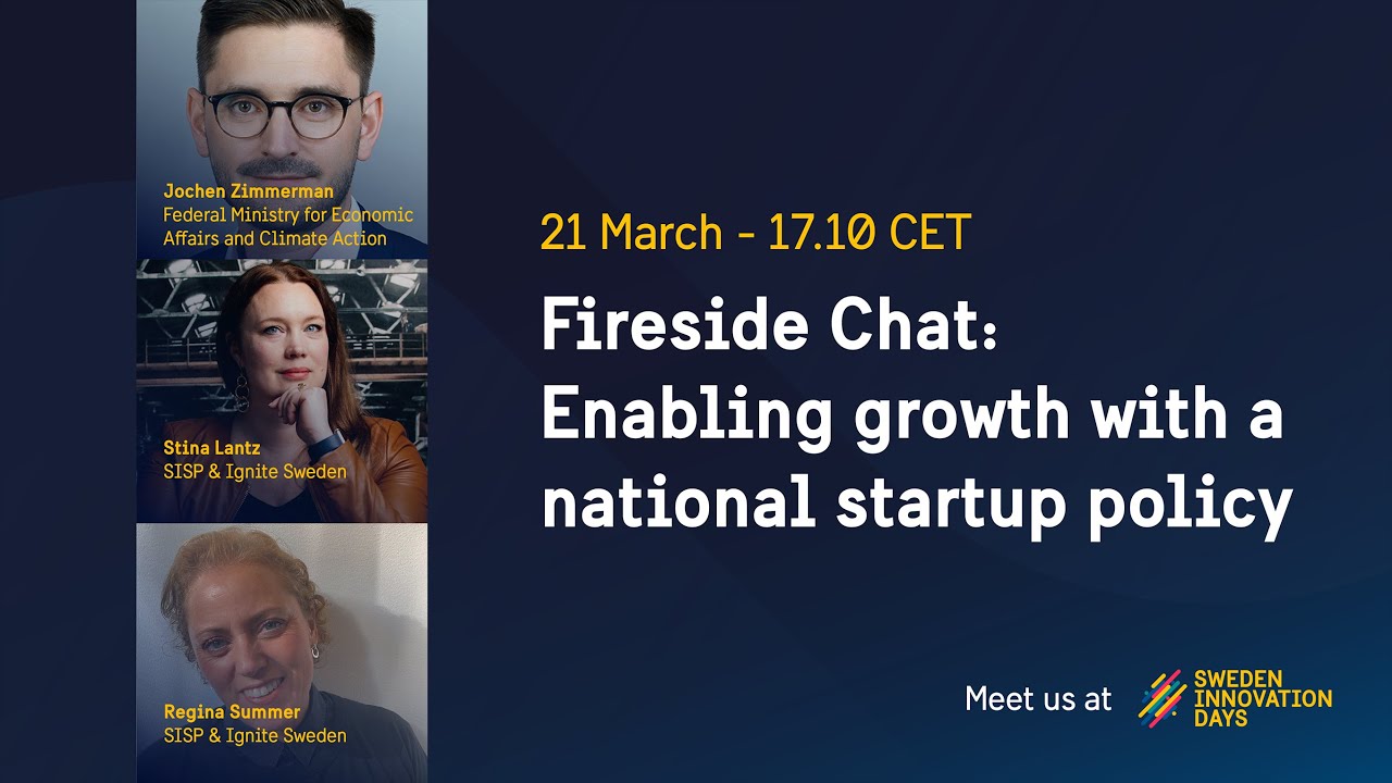 Fireside chat - Enabling growth with a national startup policy - YouTube