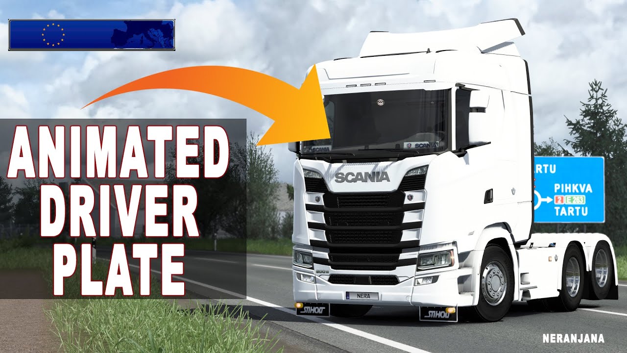 ETS2 Mods v1.41 | Animated Driver and Co-Driver Plate | ETS2 Mods - YouTube