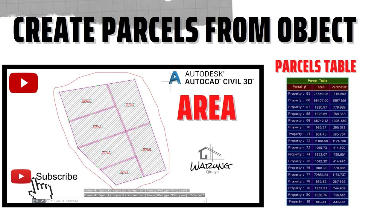 CREATE PARCELS FROM OBJECT - YouTube