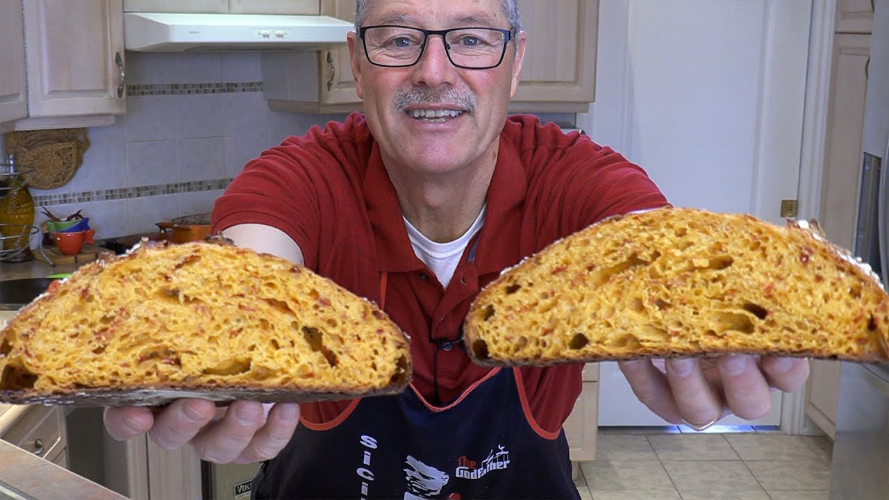 Roasted Red Pepper Specialty Bread - Ivo's easy version - YouTube