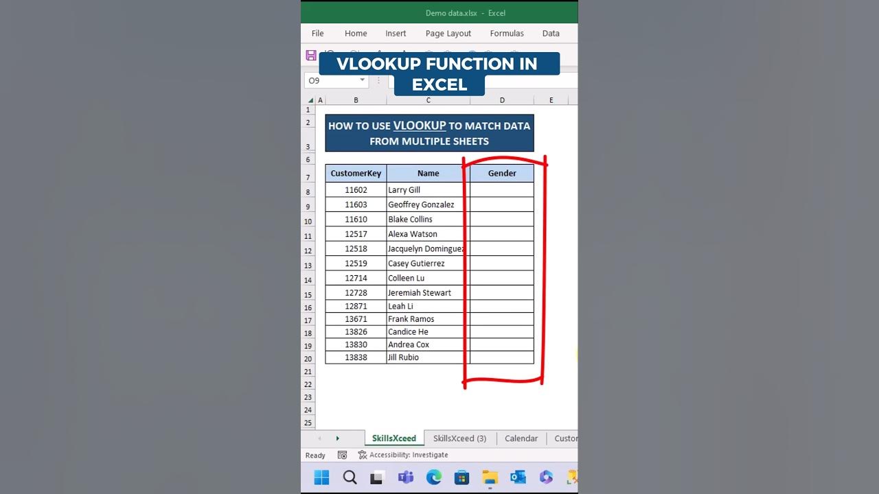 vlookup Function | vlookup Formula In Excel #shorts #excelfunction #exceltutorial - YouTube