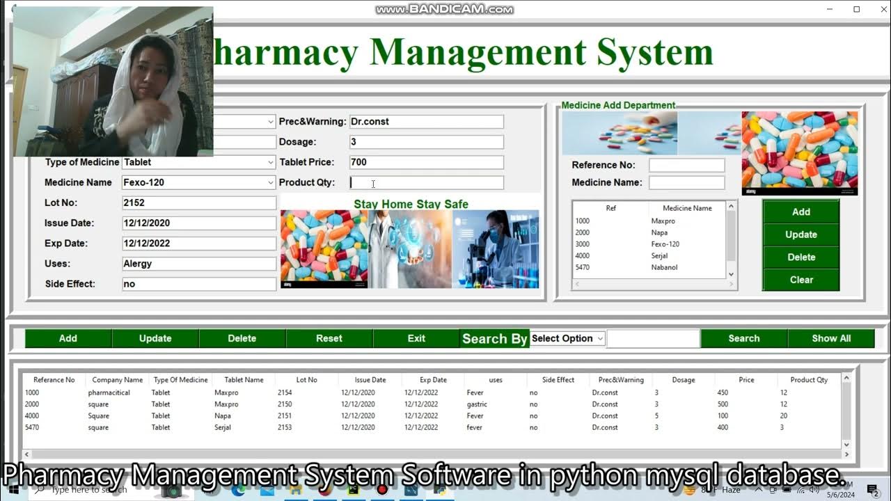 Pharmacy Management System Software in python mysql for using Phamacitical company & Pharmacy ...