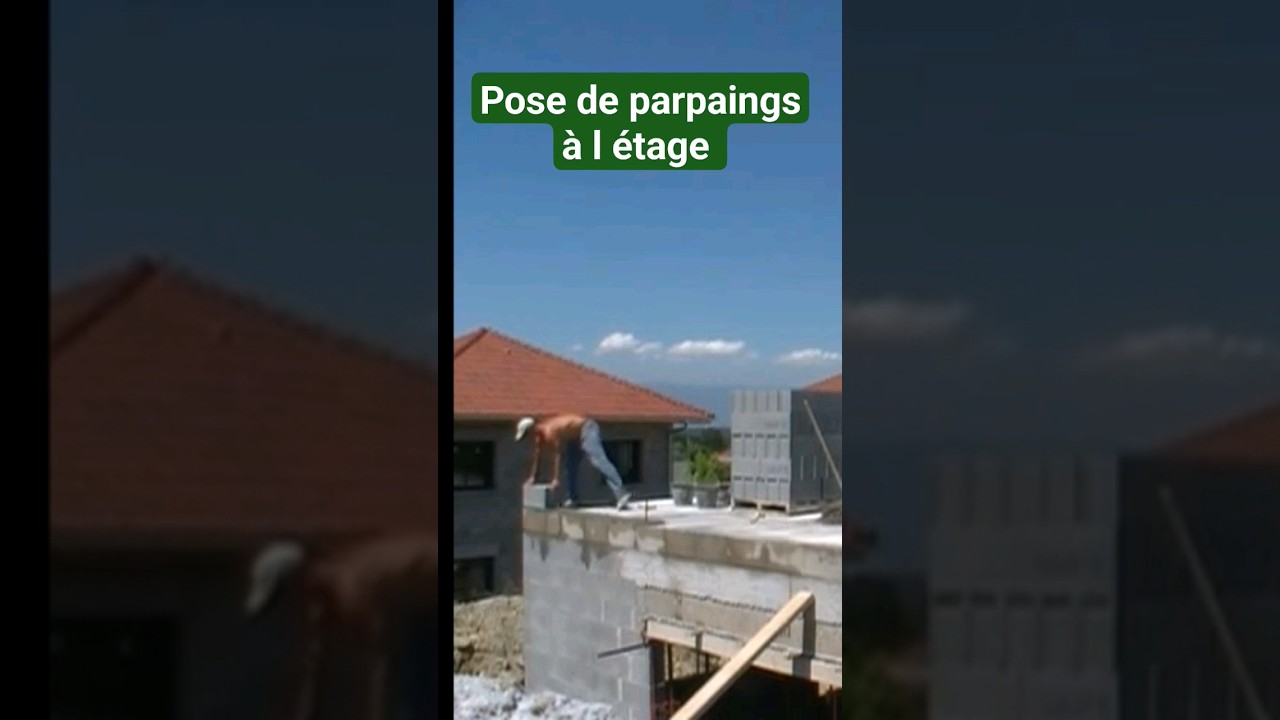 Pose de parpaings à l étage - YouTube