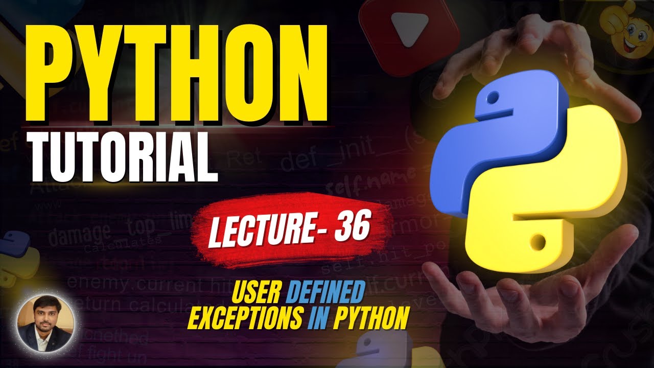 User Defined Exceptions | Python Series | Lecture - 36 | GATE | Tech ...