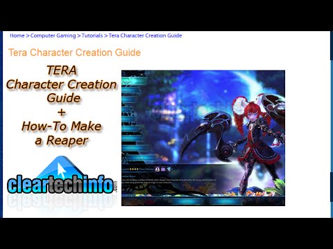 Tera Character Creation Tutorial + How-To Make a Reaper - YouTube