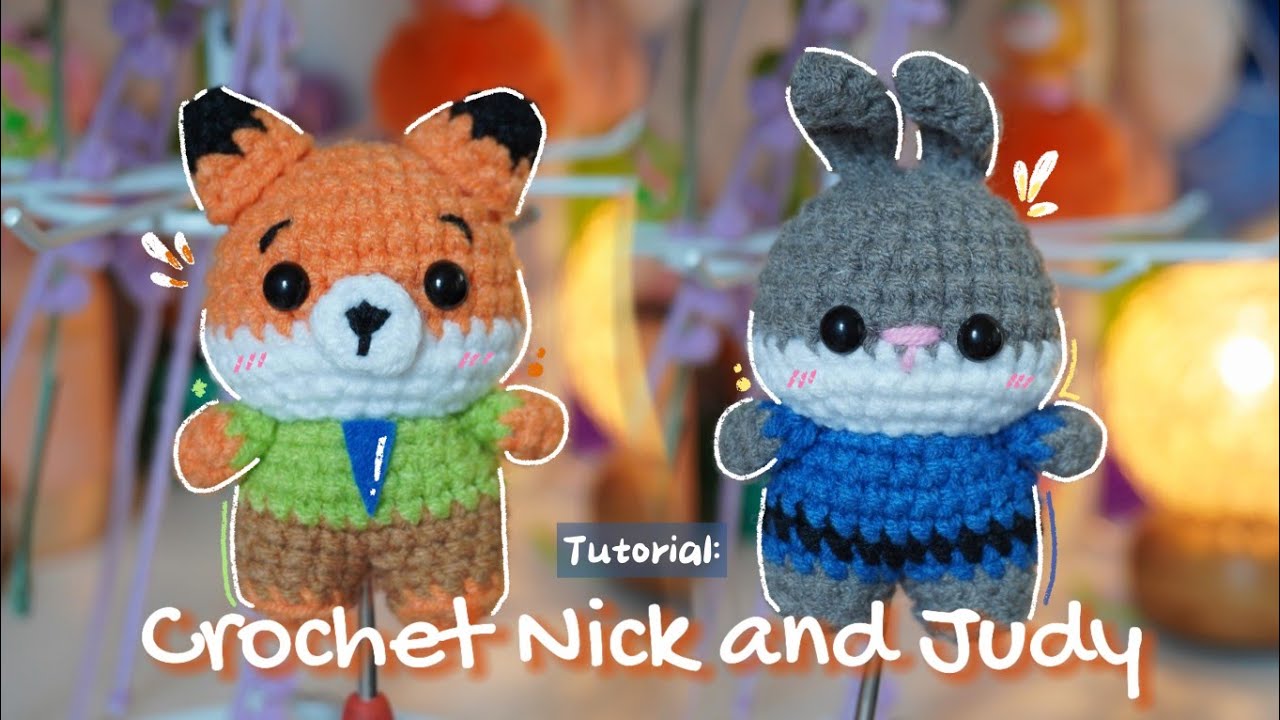 Crochet Nick and Judy from Zootopia | Amigurumi tutorial | Crochet ...