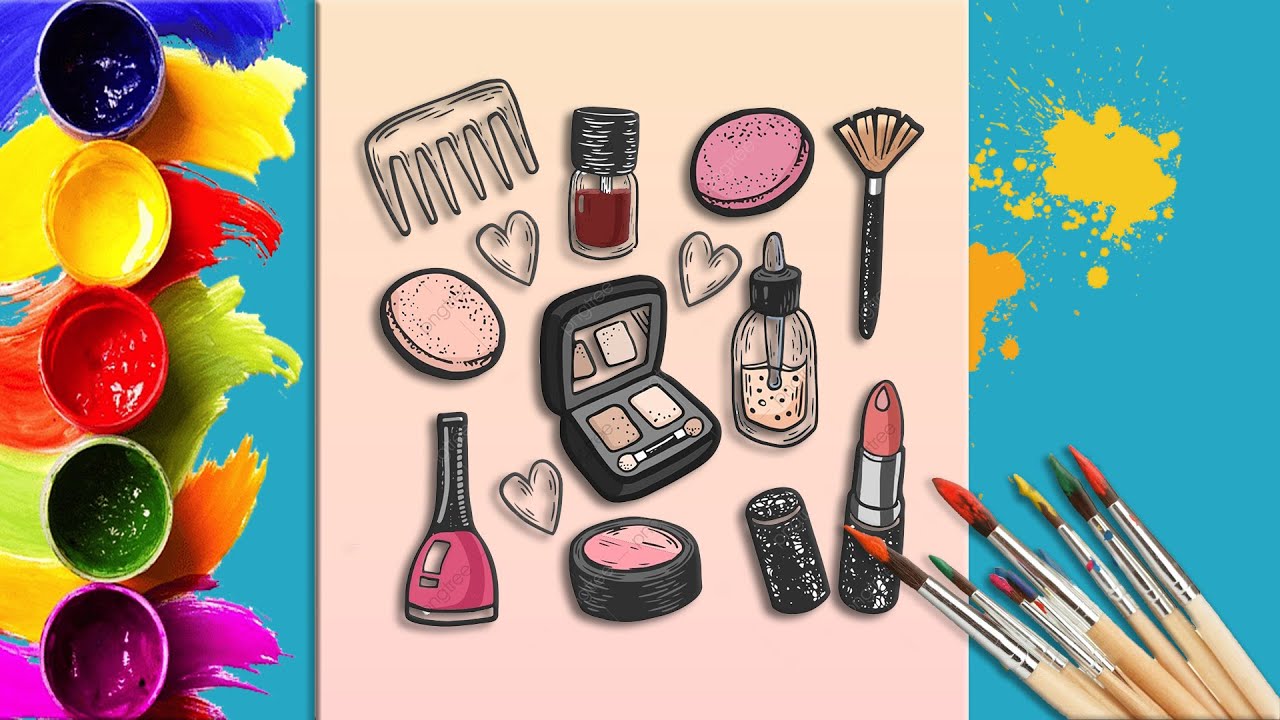 HOW TO DRAW COSMETICS | Painting and Coloring for Everyone | Tips for ...