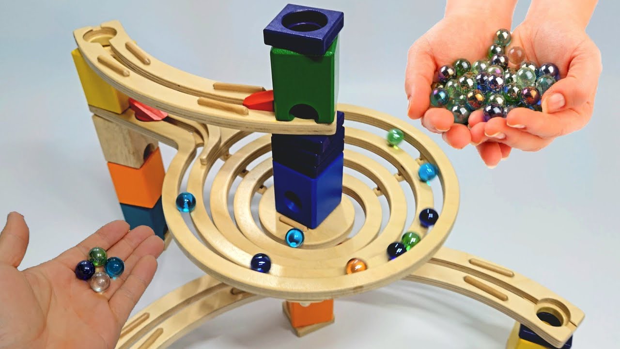 MARBLE RUN ROUNDABOUT CHALLENGE 🔴 SATISFYING RACE 🟡 MIND-BLOWING! - YouTube