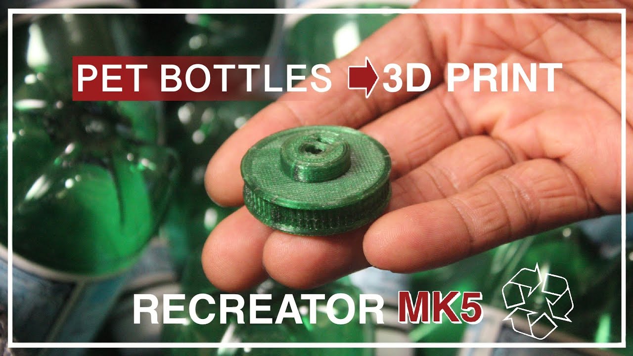 3d printing with recycled PET bottle filament. - YouTube