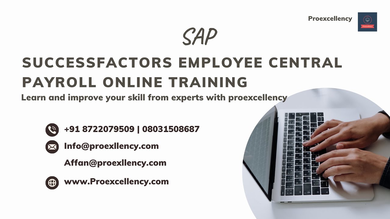 SAP SuccessFactors Employee Central Payroll Online training: Complete ...
