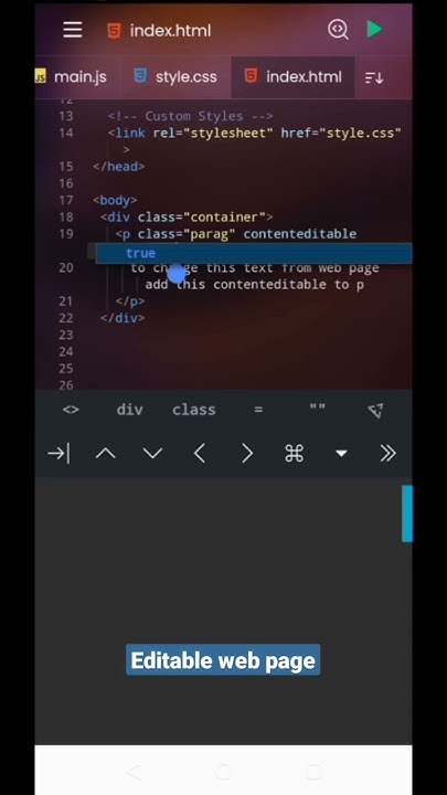 can edit html content from page web. (shorts) #html #css #frontend #websitedesign - YouTube