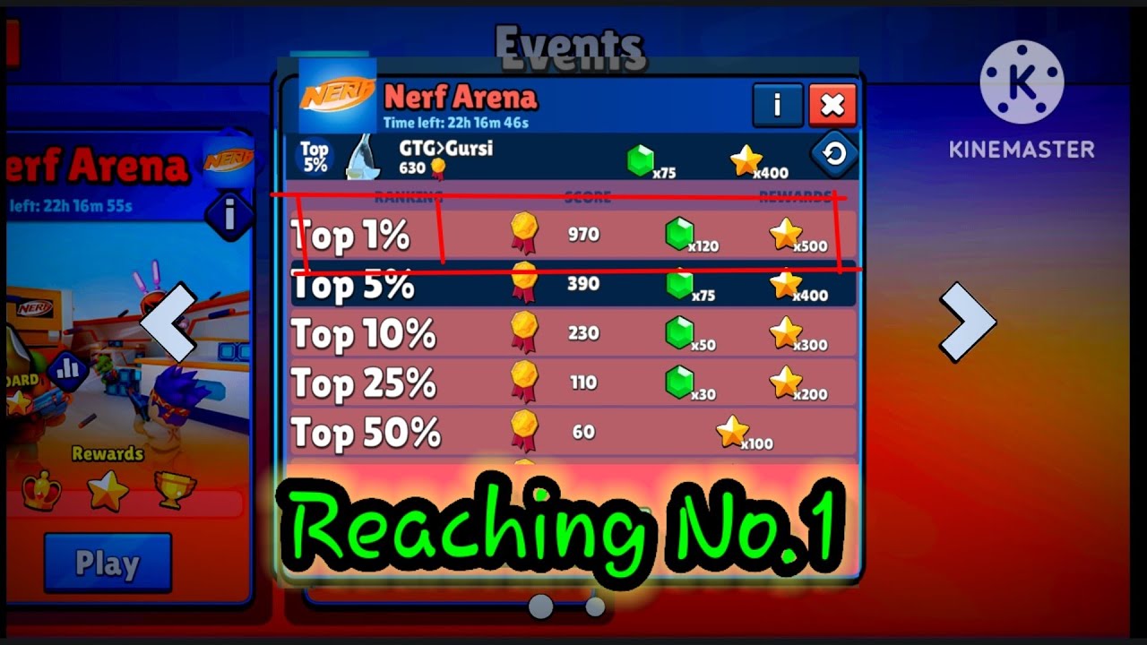 Reaching Top 1% in Leaderboard Nerf Map in Stumble Guys | Gursi The ...