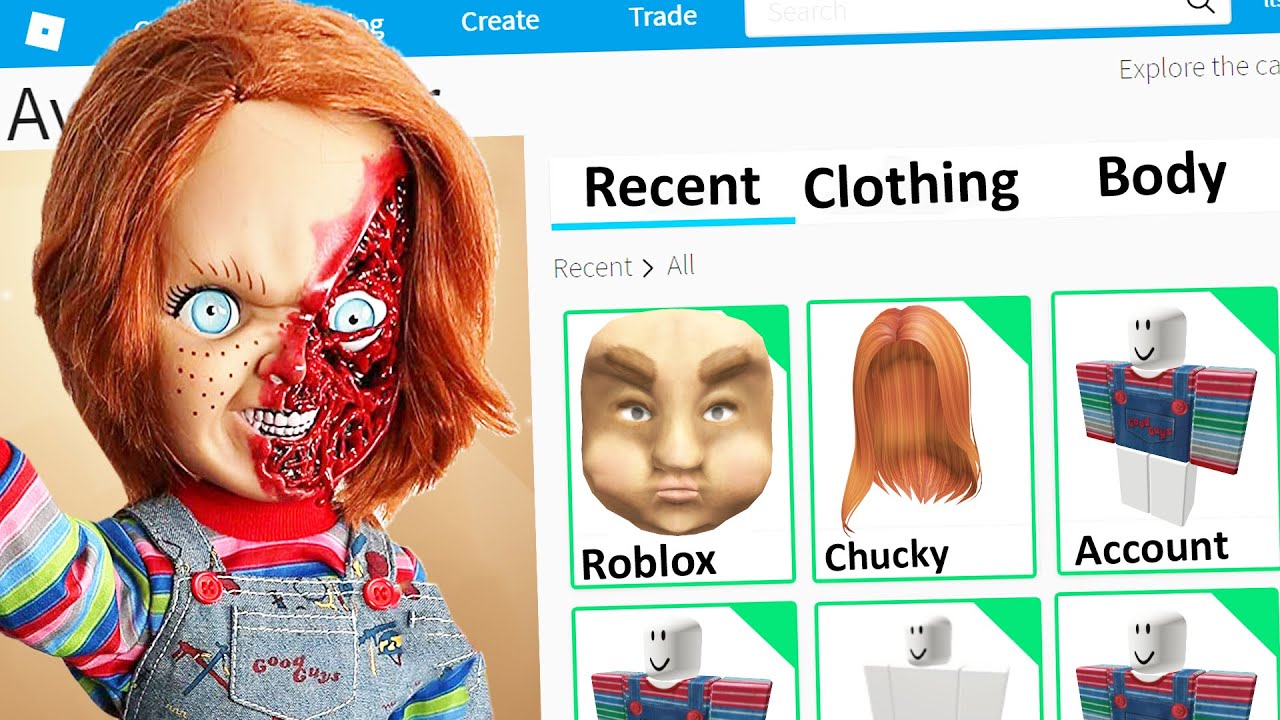 MAKING CHUCKY DOLL a ROBLOX ACCOUNT - YouTube