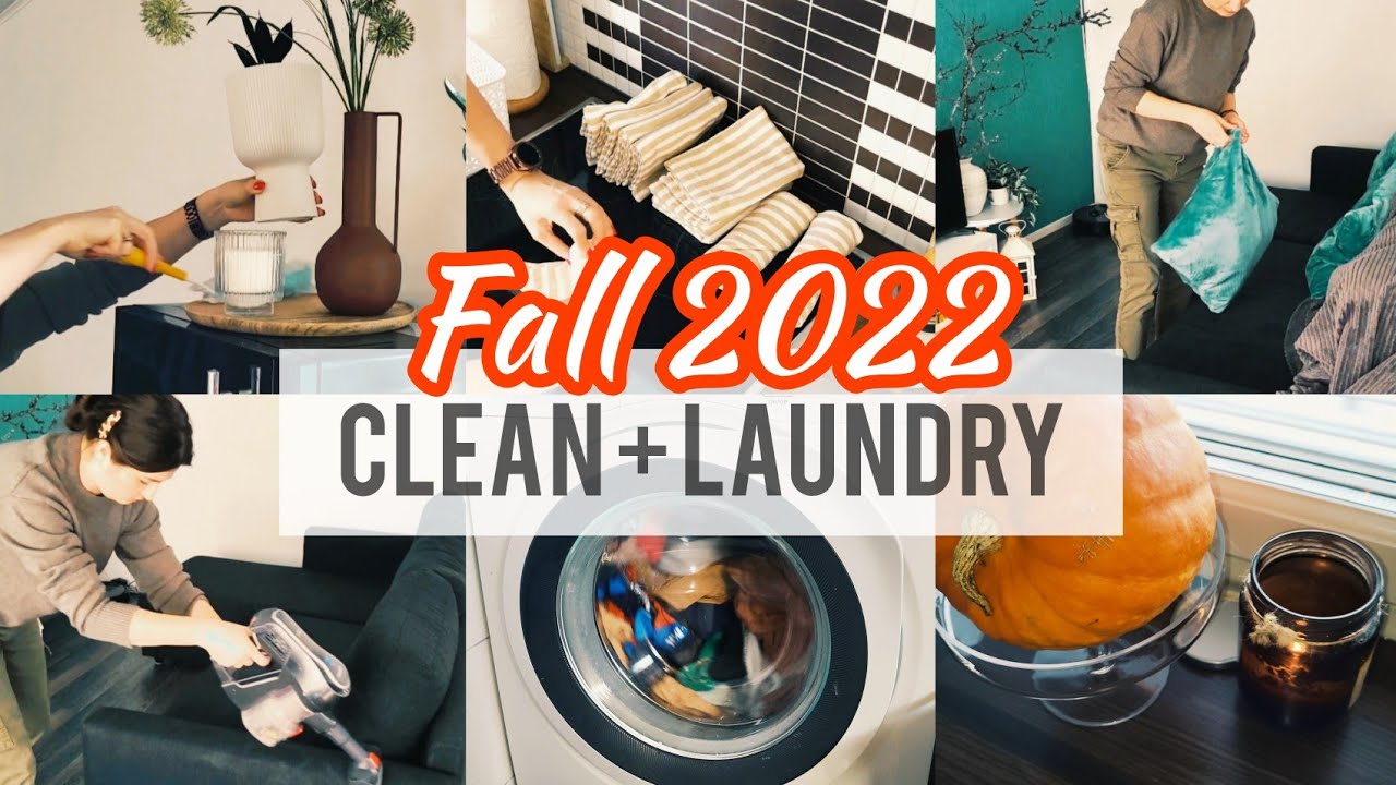 FALL LAUNDRY CLEAN AND DECORATE WITH ME\FALL CLEANING MOTIVATION\HOME ...