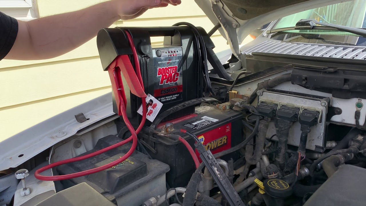 How to Jump Start a Vehicle Using a Jumper Pack - YouTube