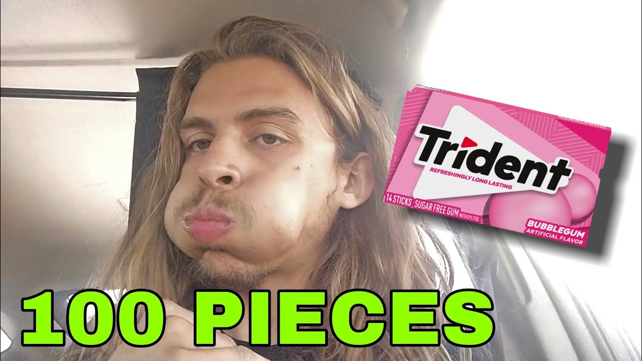 CHEWING 100 PIECES OF GUM AT ONCE - YouTube