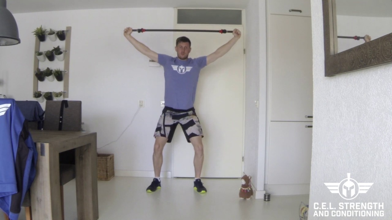 Overhead squat (stick) - YouTube