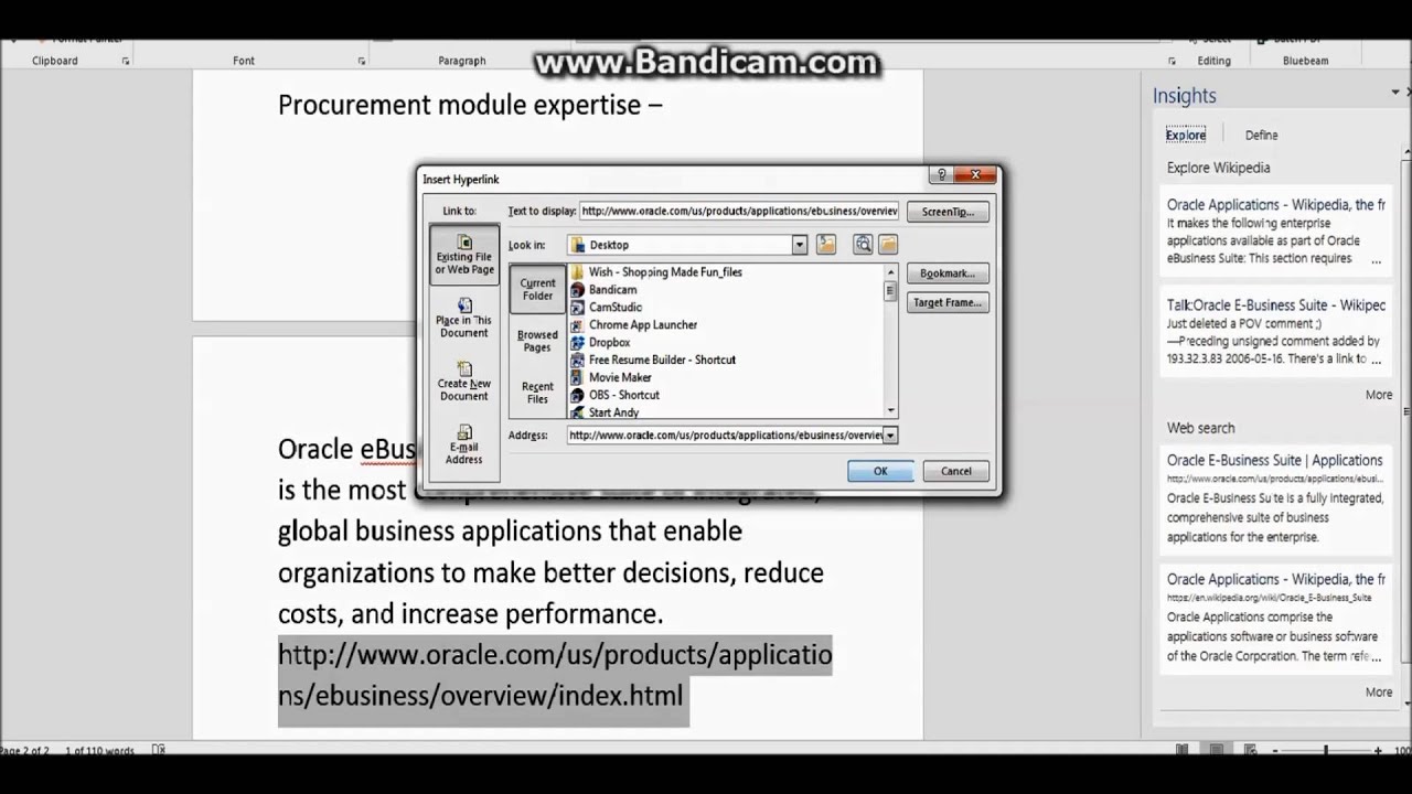 MS Word 2016 Smart Lookup Search Feature - YouTube